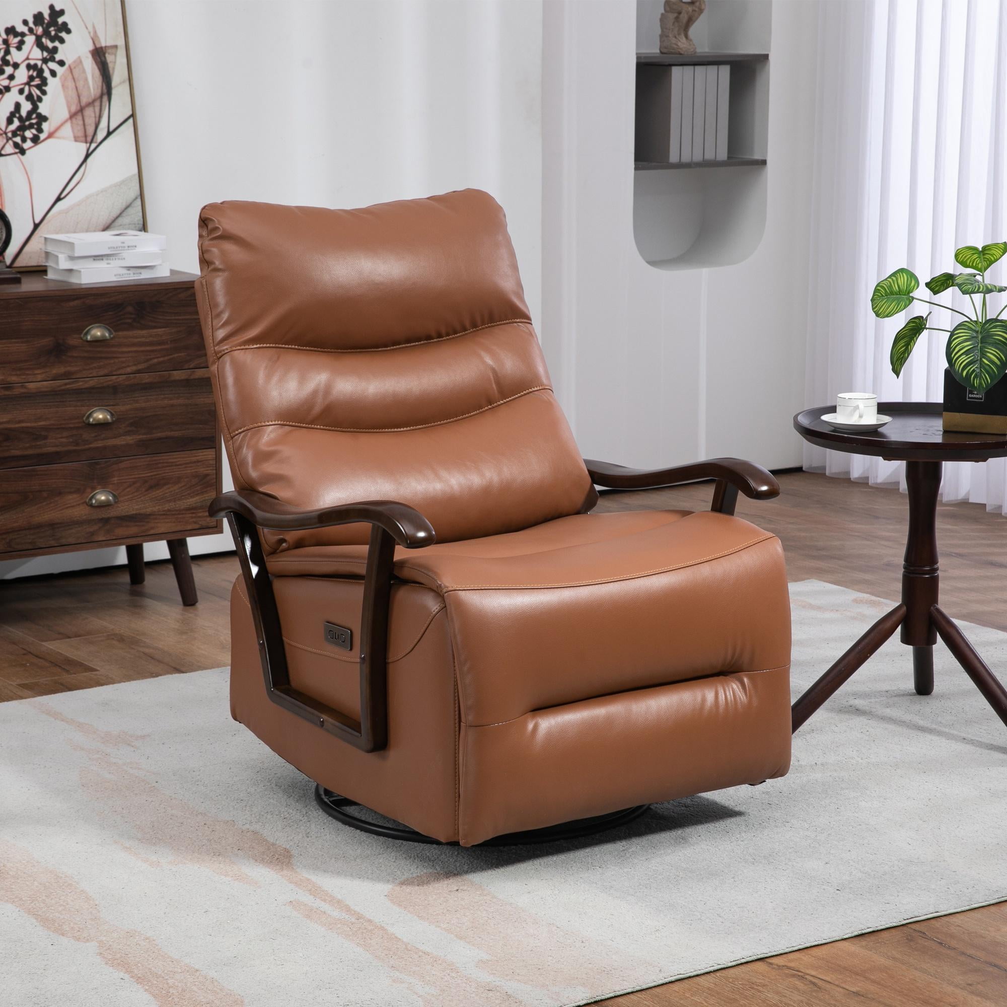 PORKISS Recliners Single Chairs with USB Port, Oversized Ergonomic ...