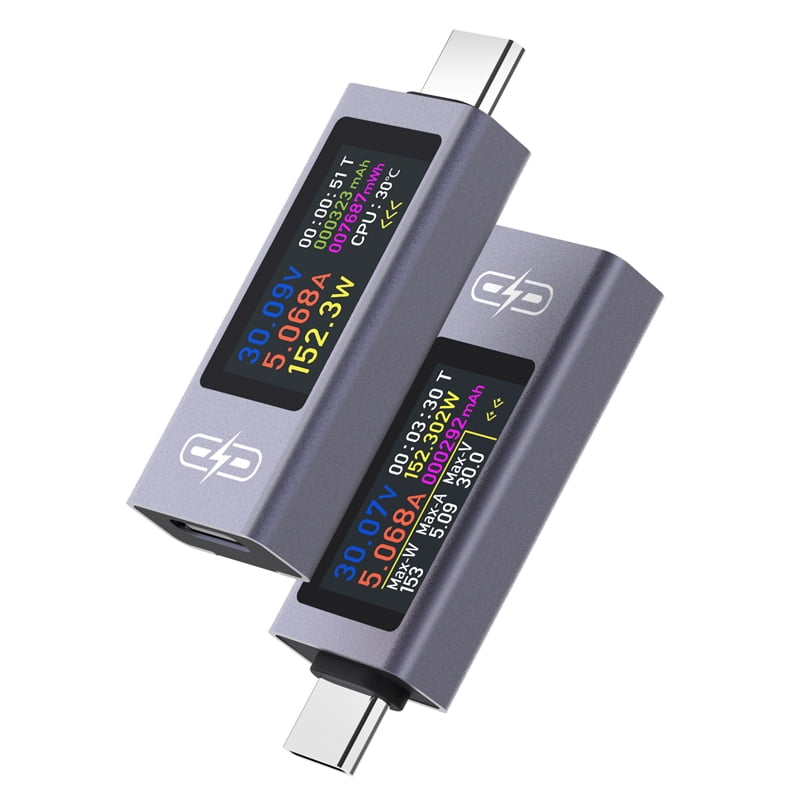 POROMETISTO-UT02C USB Type-C Tester, 4-30V/12A 360W Power Meter ...