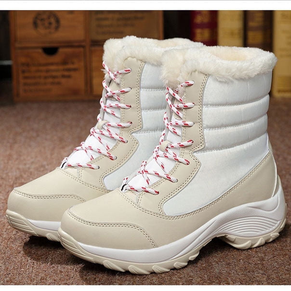 POROPL Snow Boots for Women Daily Black Ankle Boots for Women Medium ...
