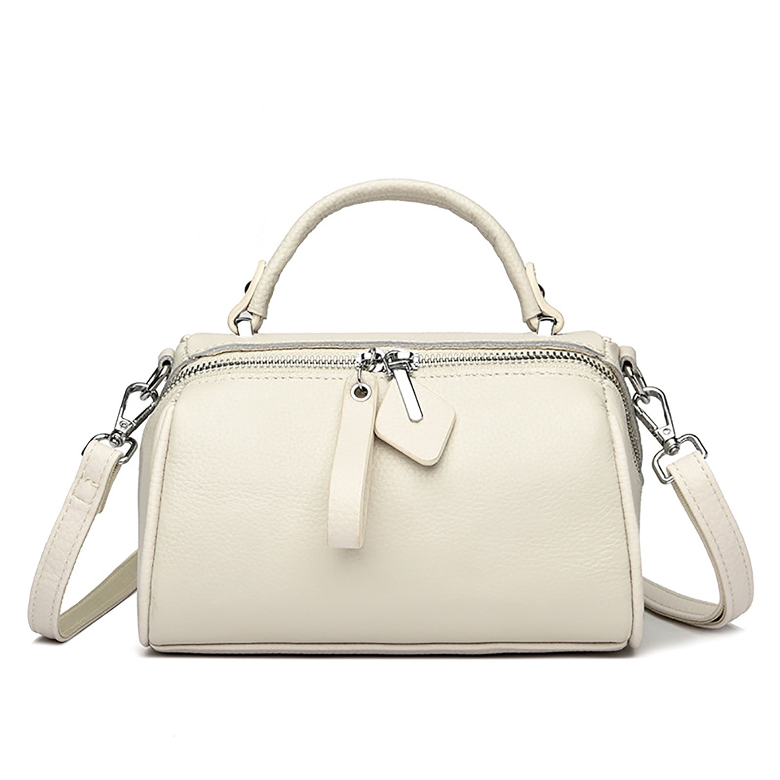 PORT&LOTUS Small Boston Bag Genuine Leather Crossbody Bag Handbag for ...