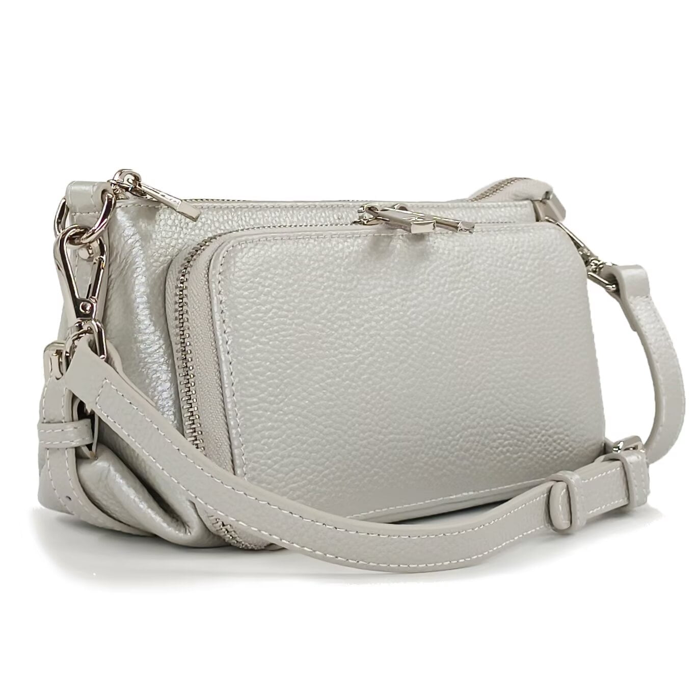 PORT&LOTUS Small Compact Genuine Leather Crossbody Bag for Women Real ...