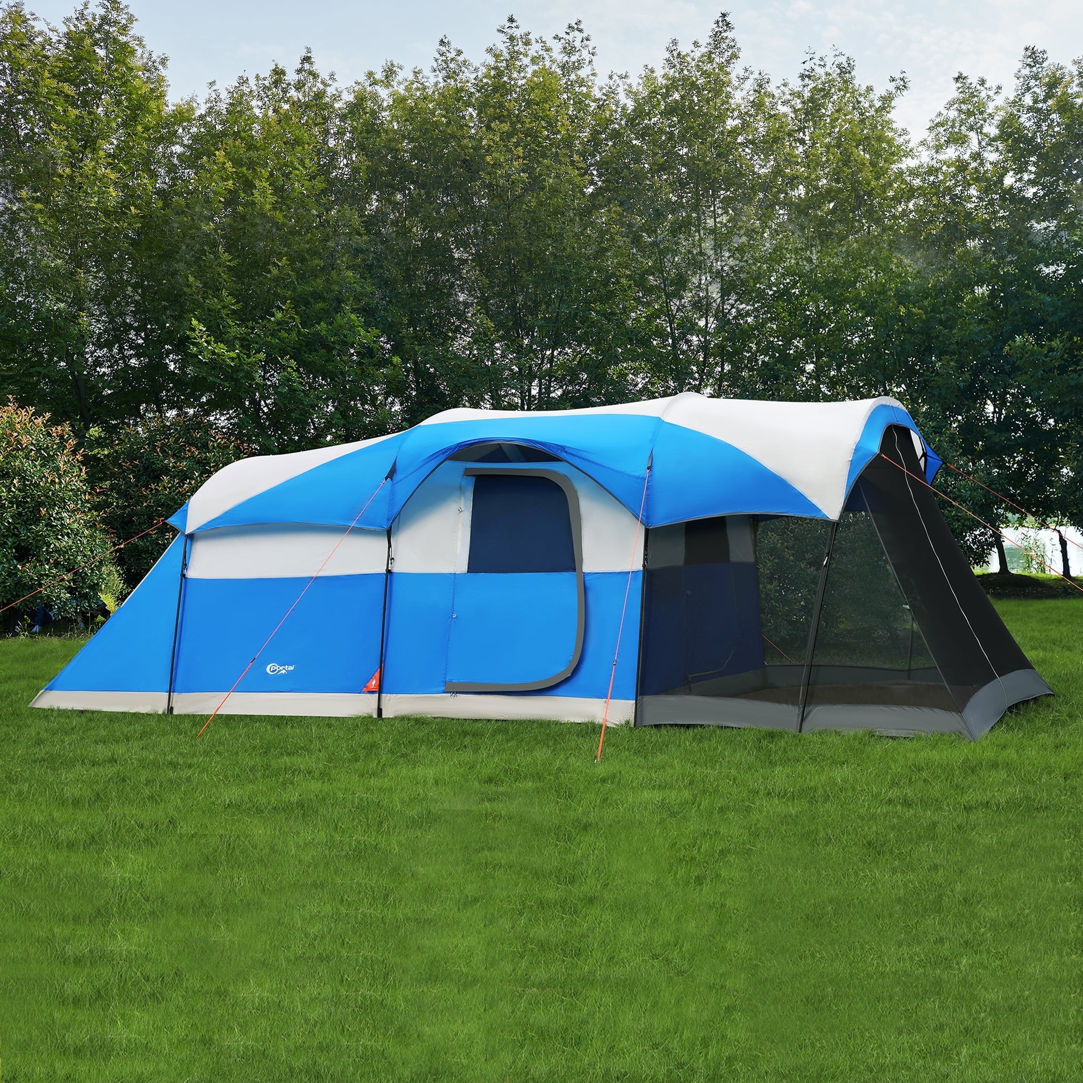 PORTAL 8 Person Camping Tent with Screen Porch, Portable Cabin Tent for ...