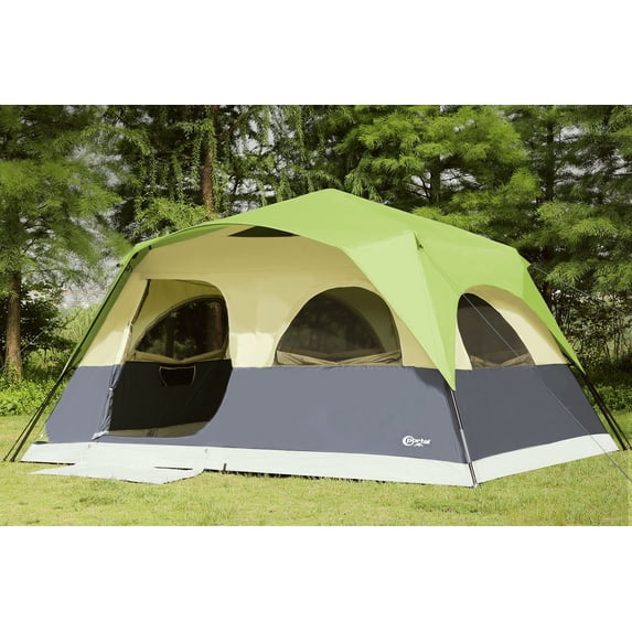 PORTAL 8 Person Instant Camping Tent, 12' x 10' x 78" Family Cabin ...
