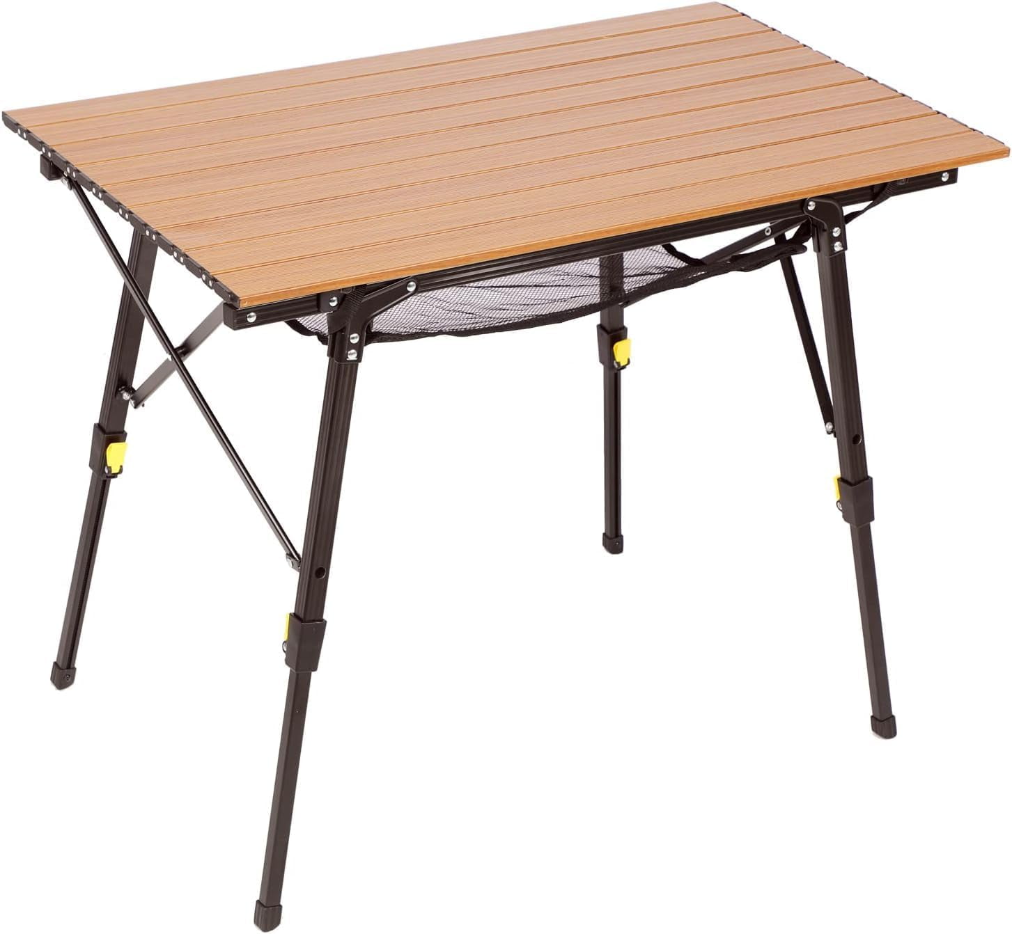 PORTAL Camping Table Portable Folding Table Ultra Lightweight Folding Camp Table 4 Adjustable ...