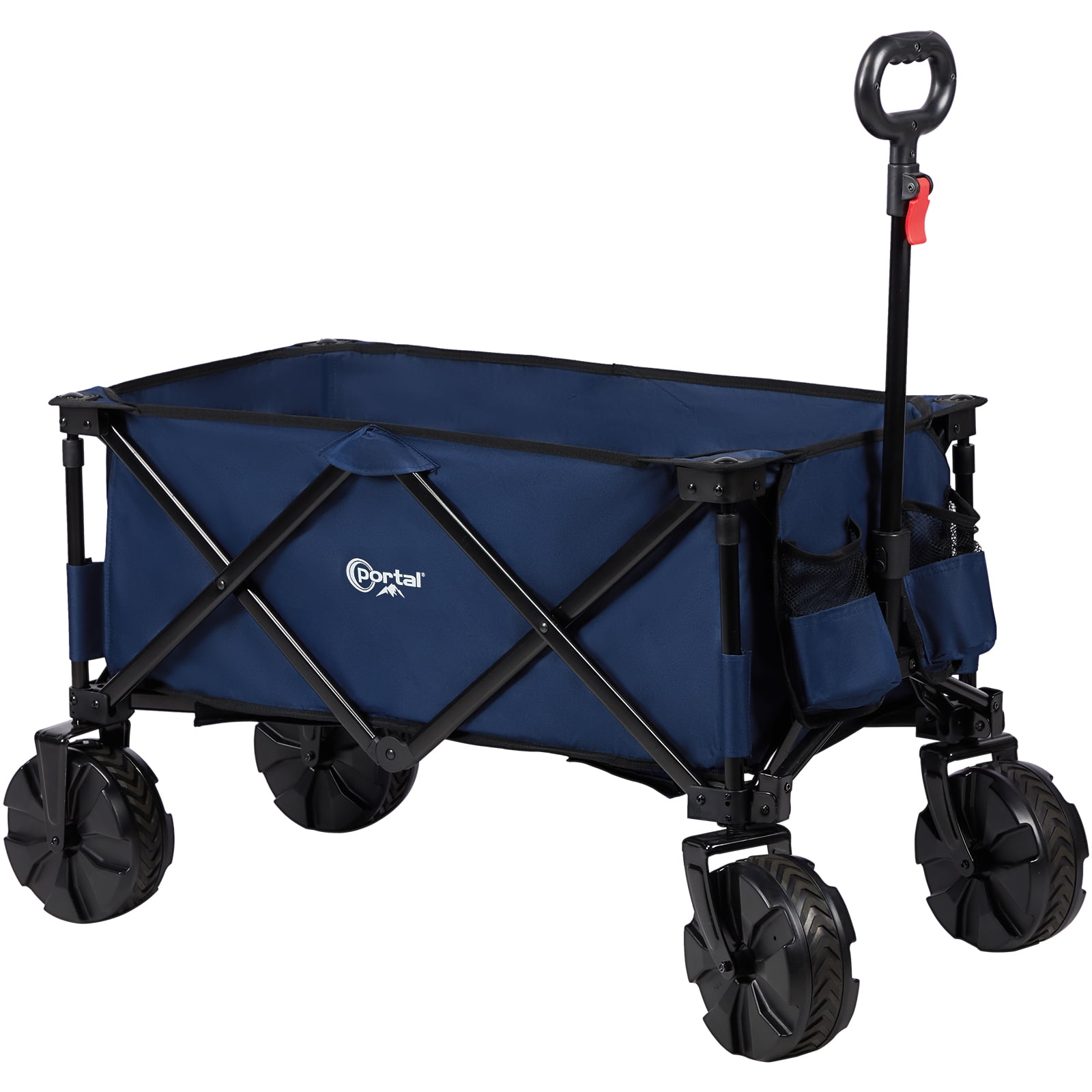 PORTAL Folding Multipurpose Collapsible Wagon Cart with 8-inches Wheel ...