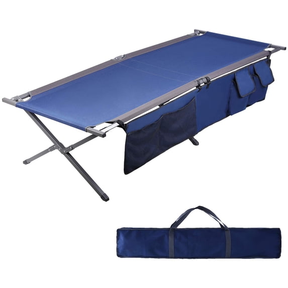 PORTAL Folding Portable Camping Cot, Guest Bed with Carry Bag and Side ...