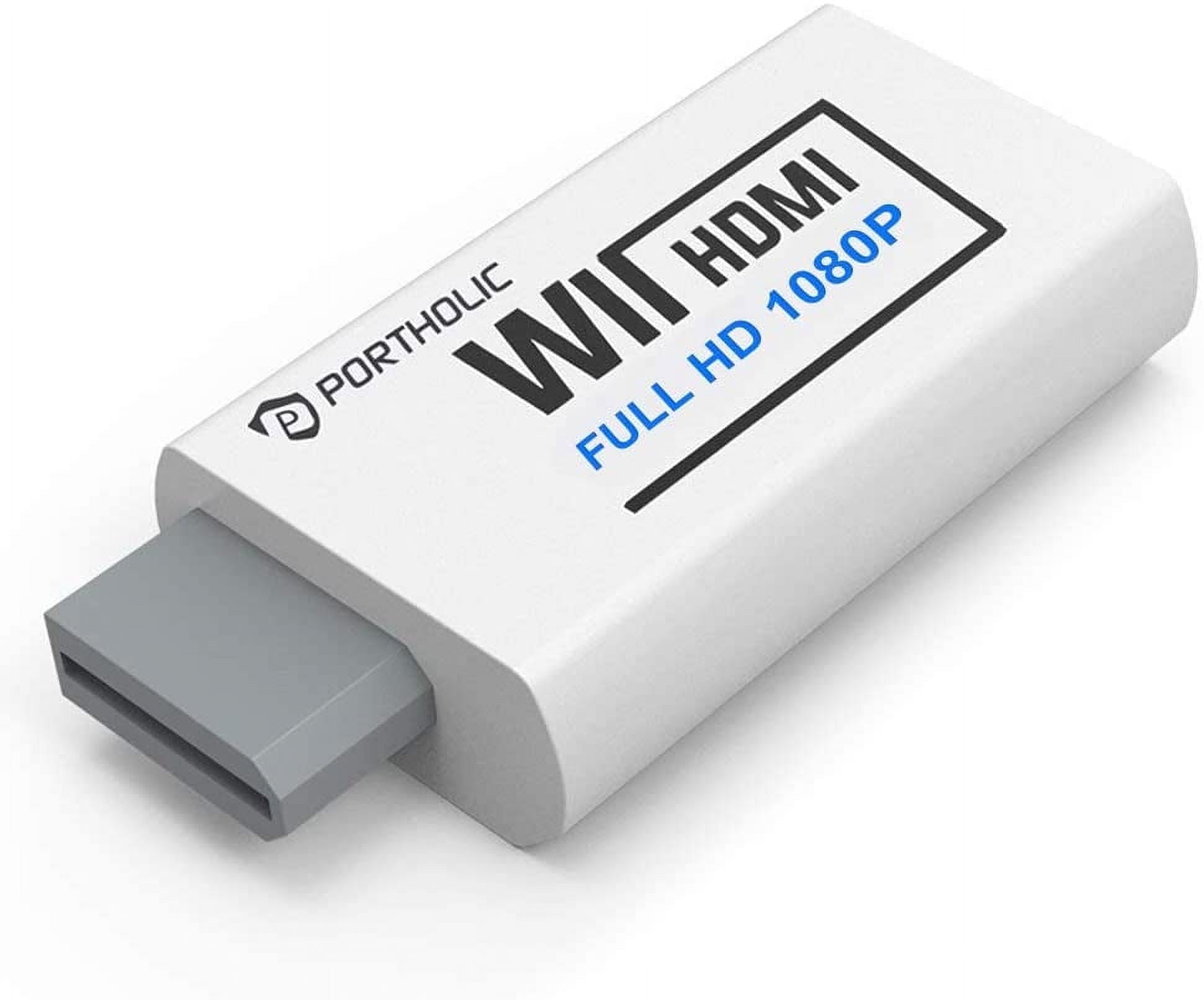 PORTHOLIC Wii to HDMI 1080P Adapter for Wii, Wii U, HDTV, Monitor with ...