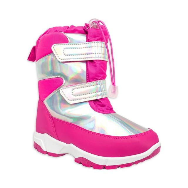 PORTLAND By Portland Boot Company Girls Metallic Ankle-High Snow Boots ...