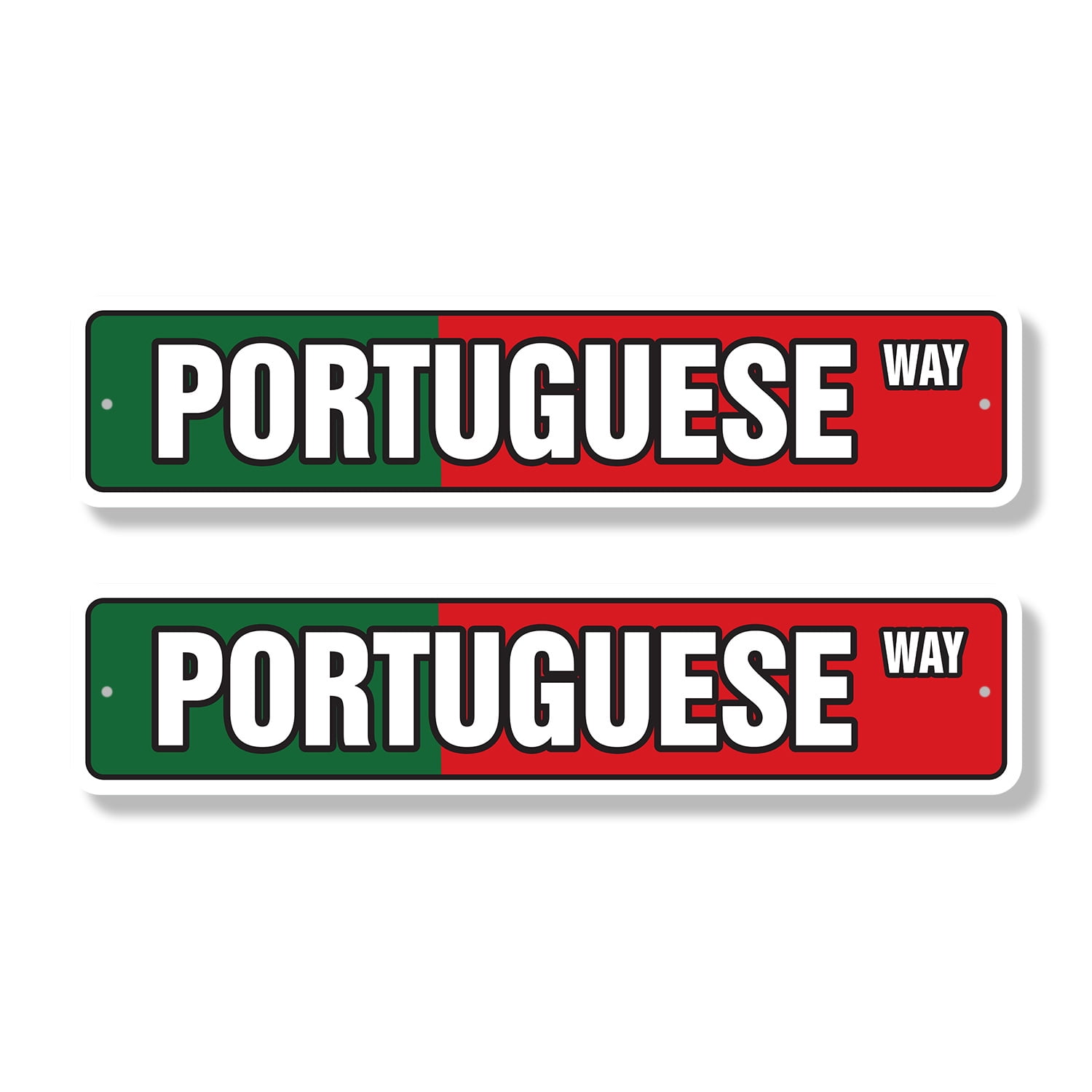 PORTUGUESE FLAG Classic Street Sign (2 Pack) Portugal national nation ...