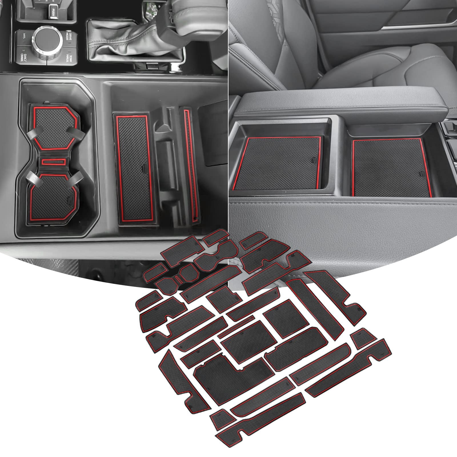POSAID Center Console Mats for 2023 2022 Toyota Tundra Cup Holder ...