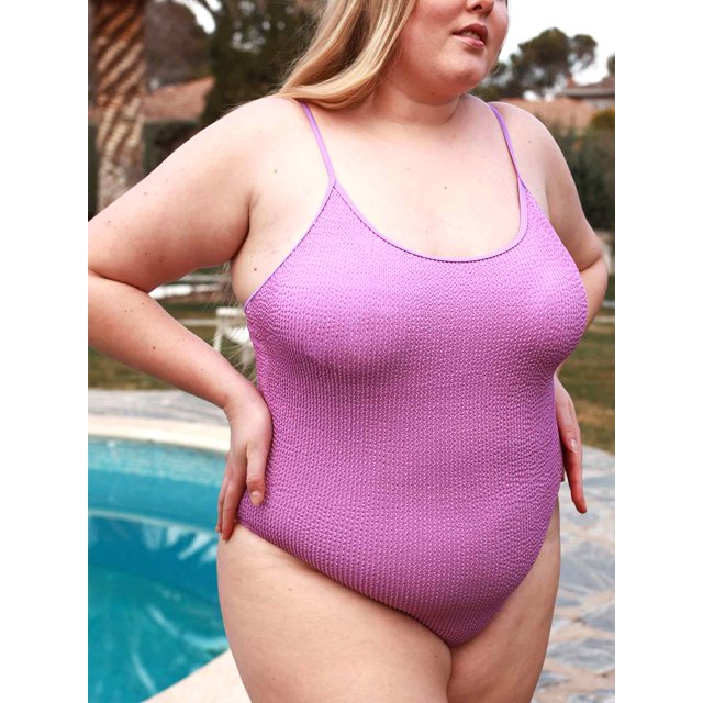 Poseshe Plus Size Swimwear For Women One Piece Tummy Control Swimsuits