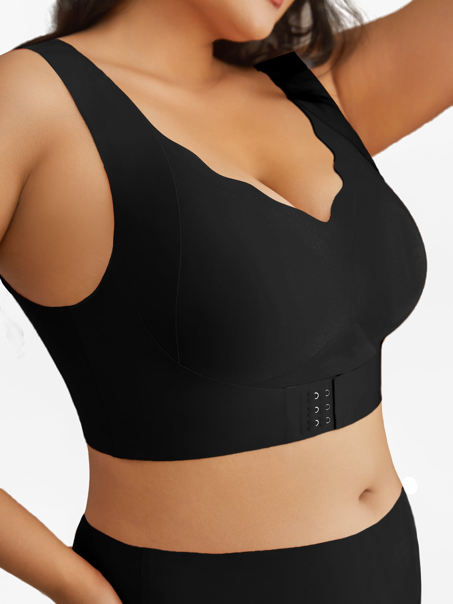 POSESHE Super Soft Wireless Bra with Full Coverage, Push-Up Bra with Natural Lift, M-5XL ...