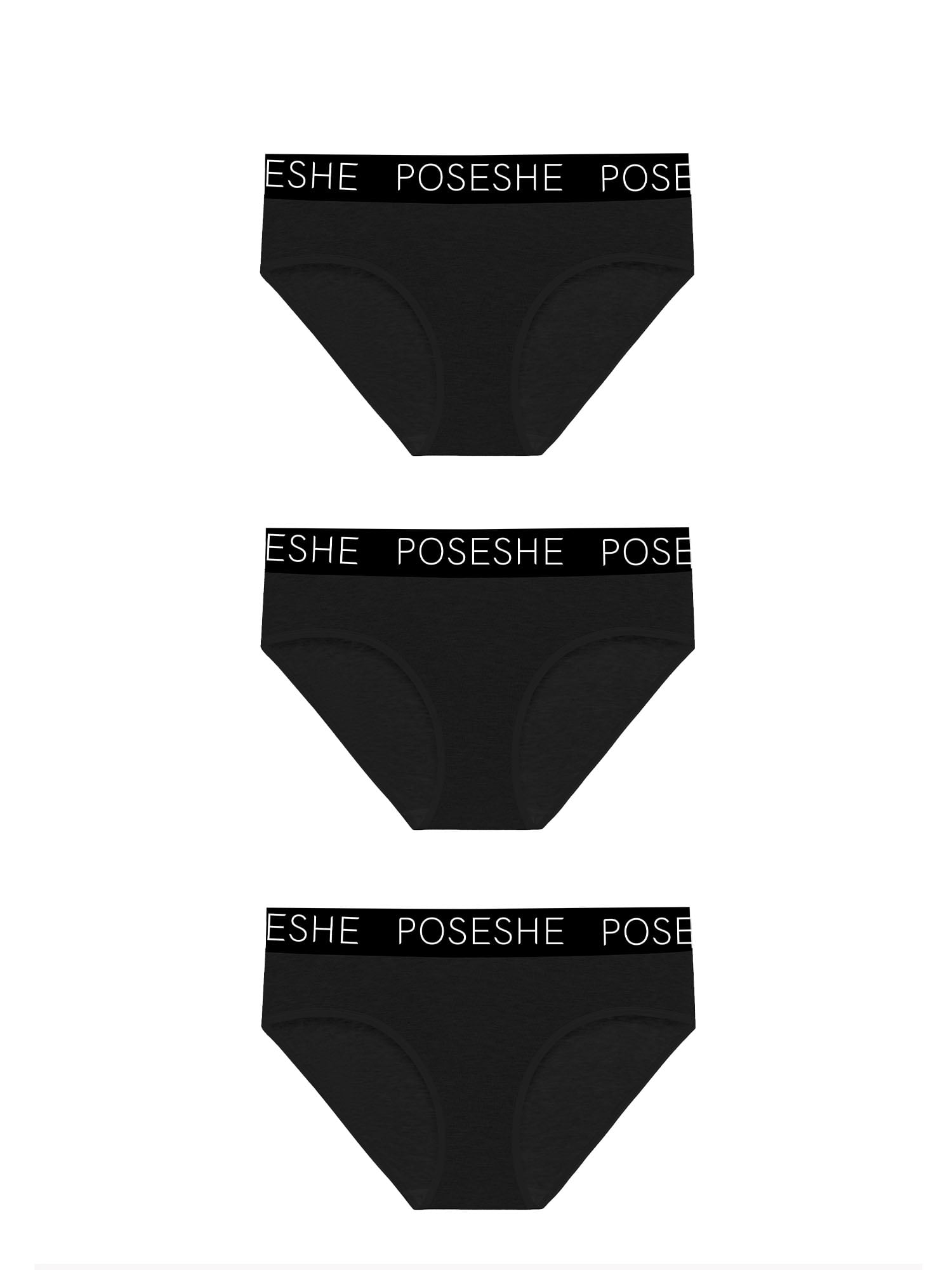POSESHE Women's Micro Modal Hipster Panties, S-5XL, 3-Pack - Walmart.com