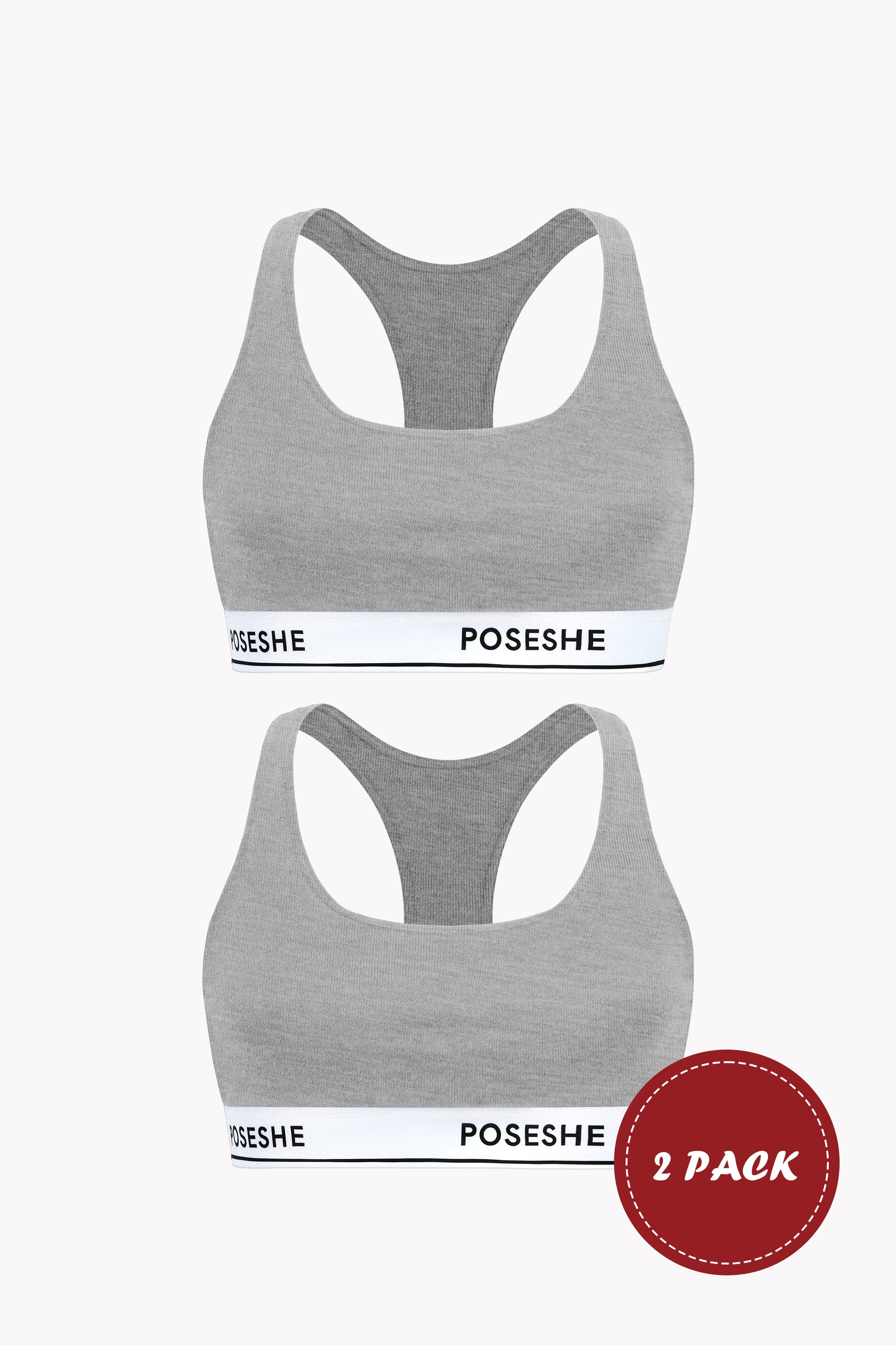POSESHE Women's MicroModal Bralettes, S-5XL Plus Size Bra, 2 Pack ...