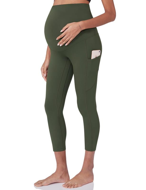 POSHDIVAH Women's Maternity Workout Leggings Over The Belly Pregnancy ...