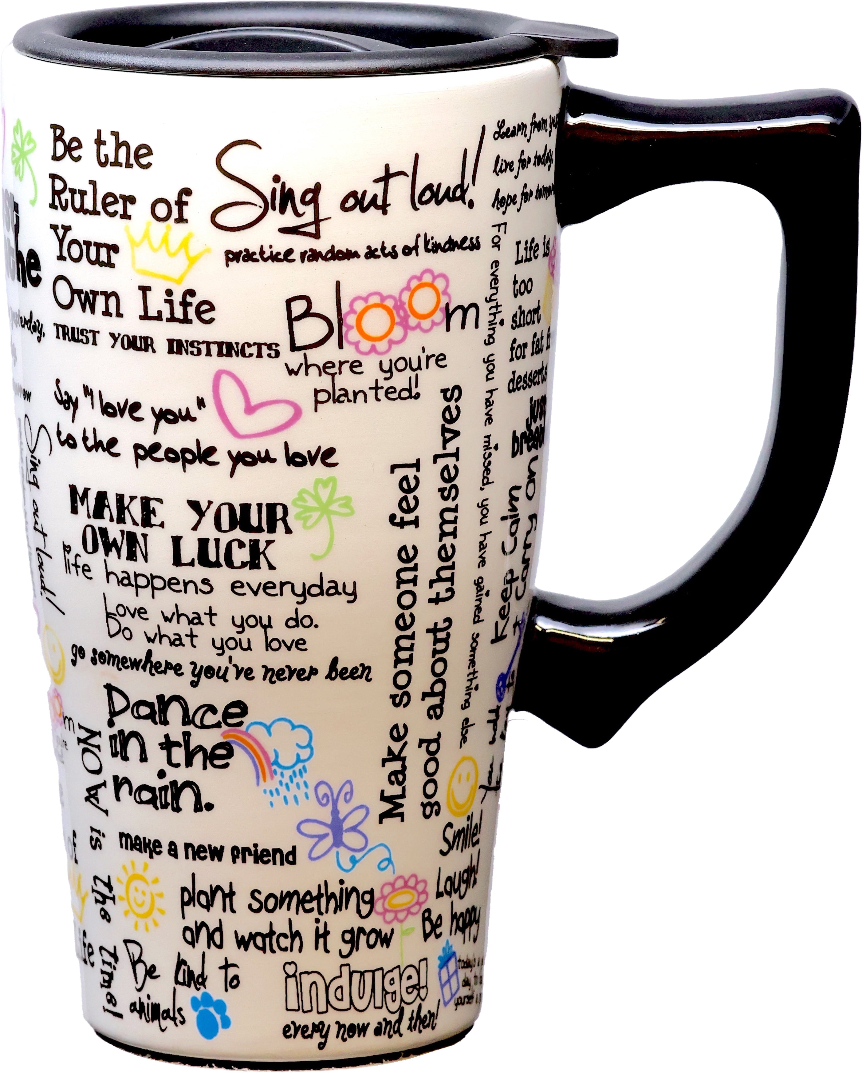 POSTIVE AFFIRMATIONS 18 OUNCE CERAMIC TRAVEL MUG - Walmart.com