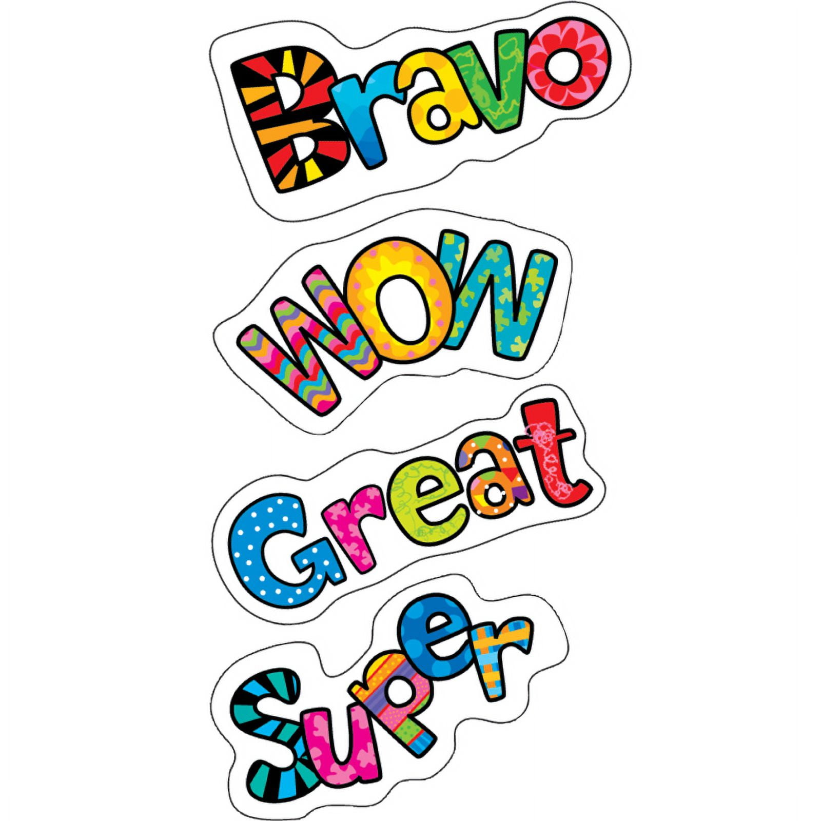 Creative Teaching Press Poppin' Patterns Positive Words Stickers ...