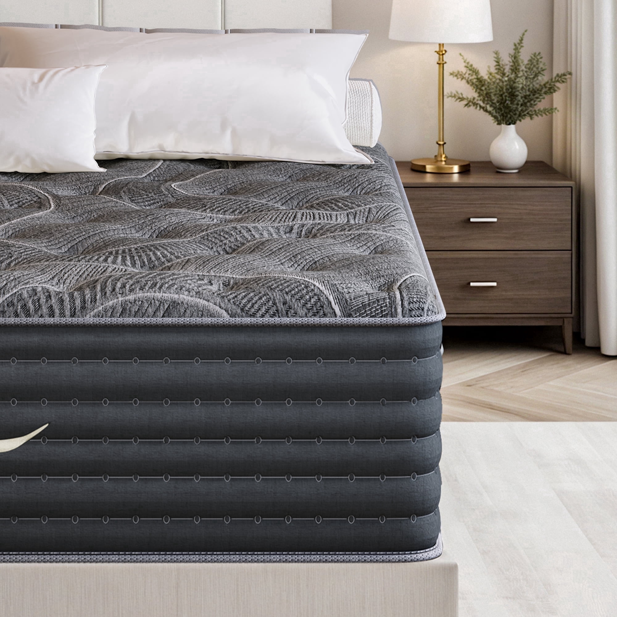 Babo Care Dual-Sided 14" Queen Mattress Medium Firm & Firm Reversible ...