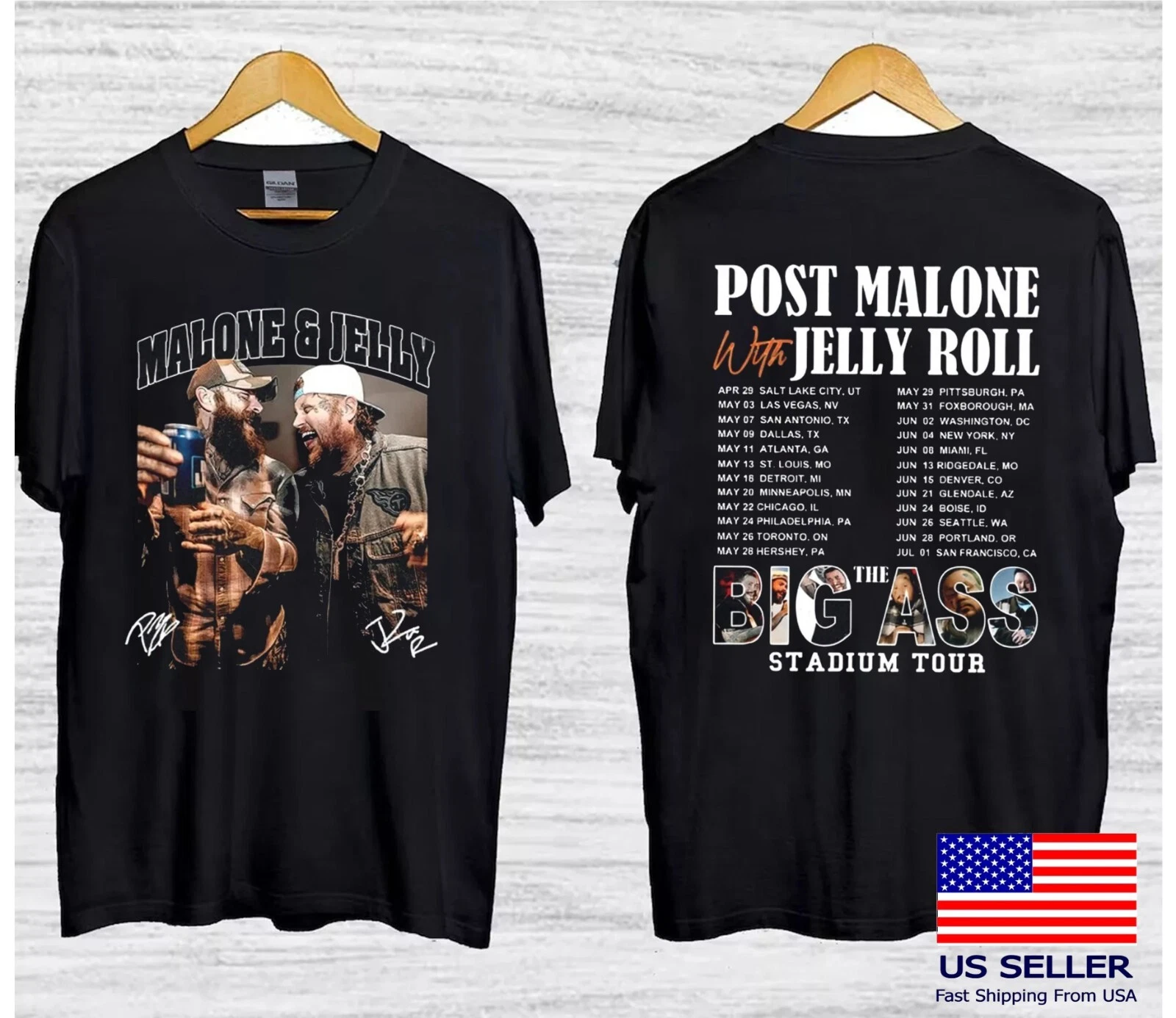 POST MALONE Jelly R0ll 2025 Tour Shirt, Big A*s Stadium Tour, Concert ...