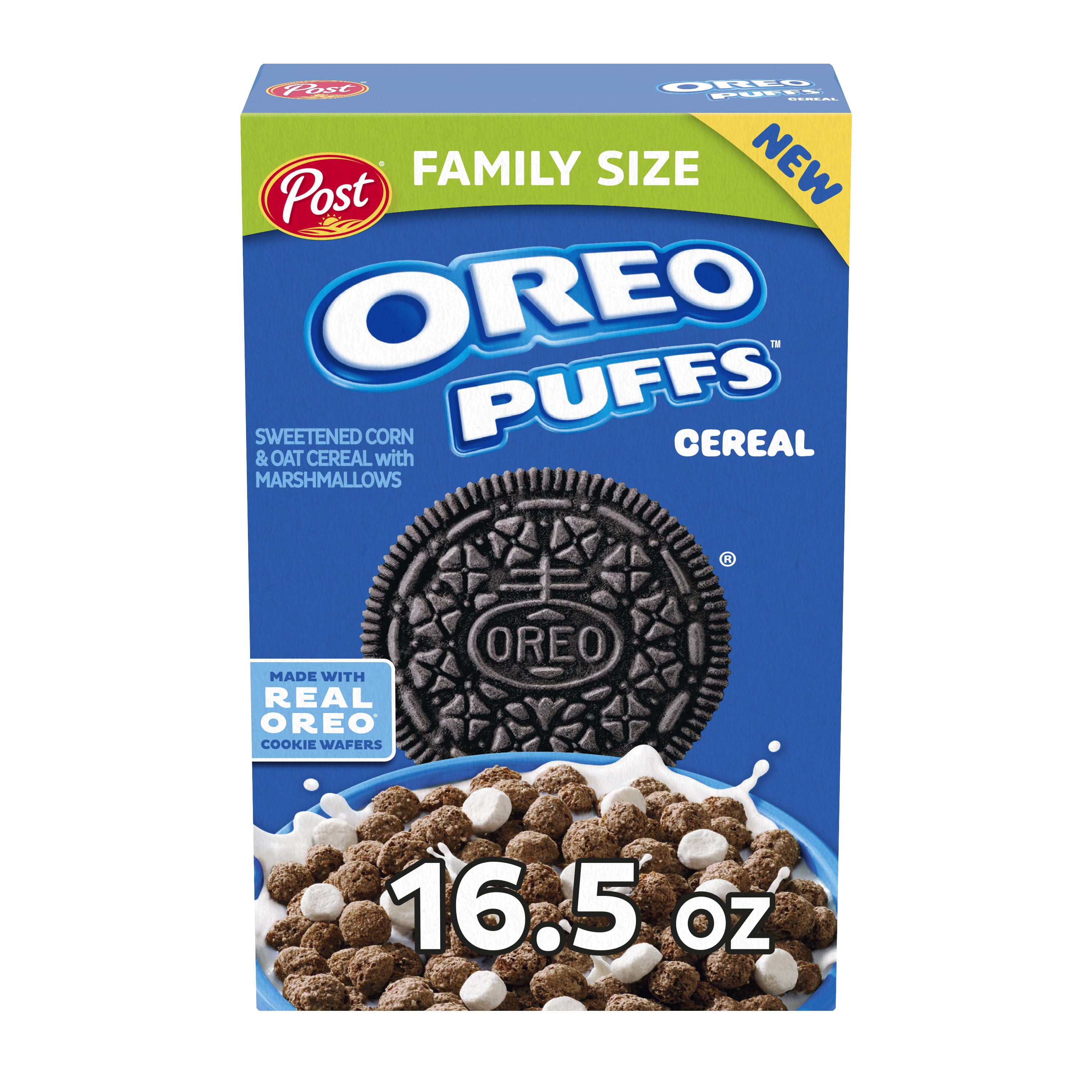 Post OREO PUFFS Breakfast Cereal, Crunchy 16.5 oz Box - Walmart.com