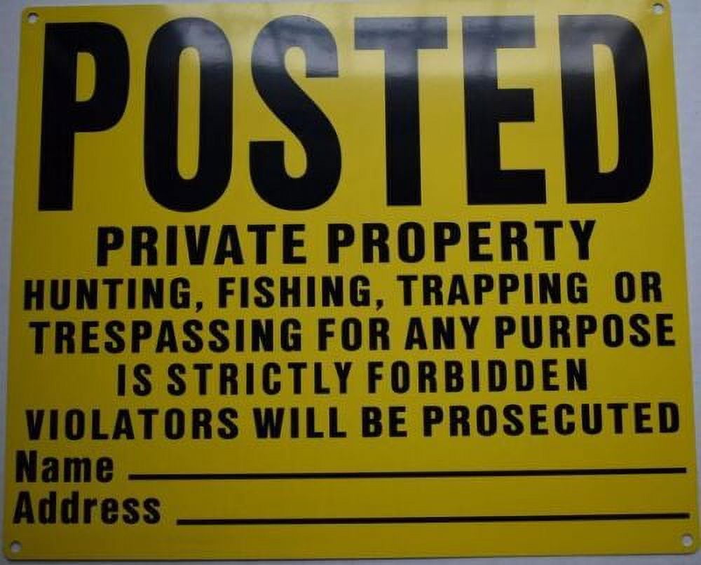 POSTED SIGN NYC (10X12,YELLOW,Aluminum) -ref21422 - Walmart.com