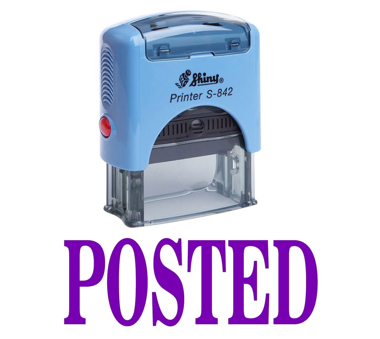 POSTED Self Inking Rubber Stamp Custom Shiny Office Stationary Stamp ...