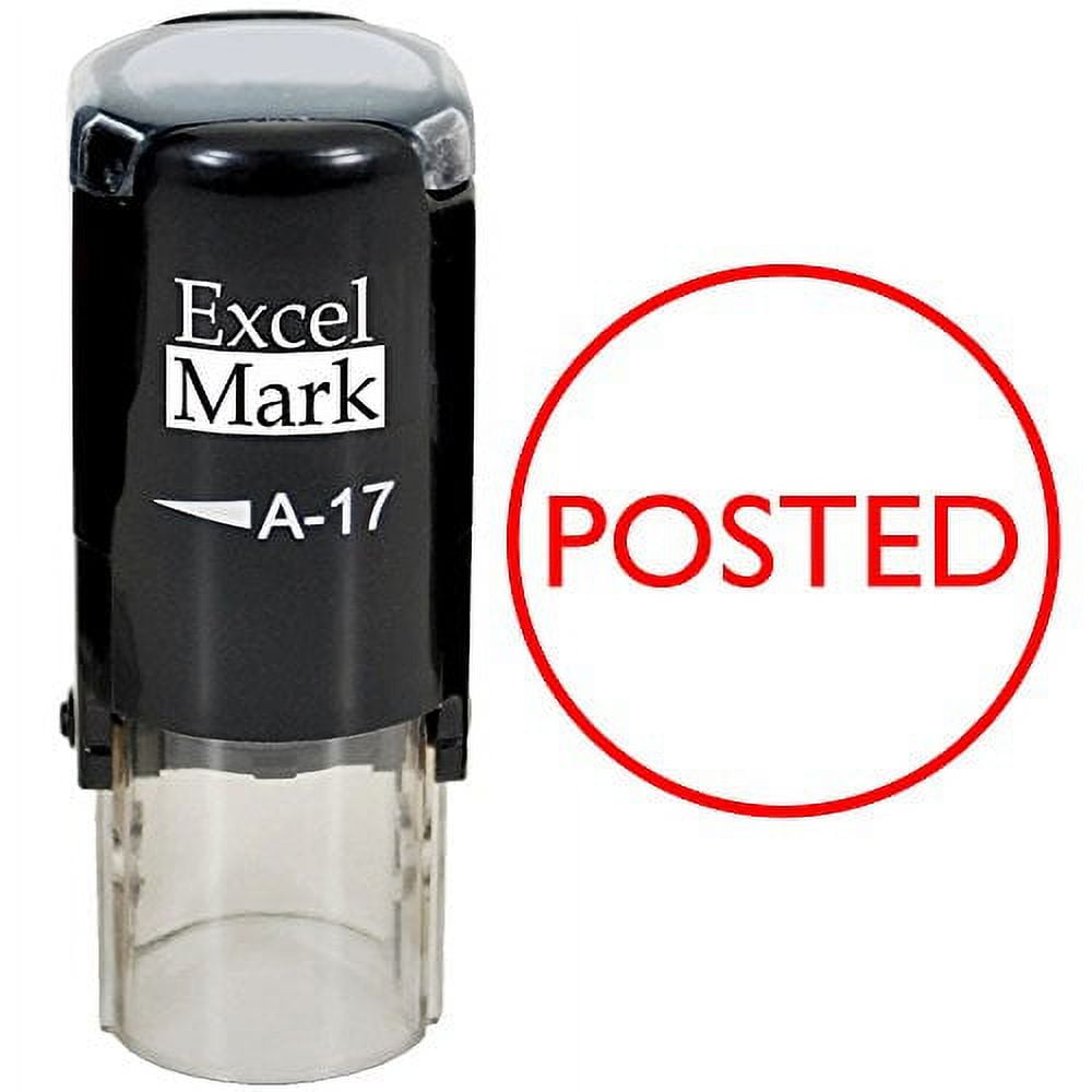 POSTED Self Inking Rubber Stamp - Red Ink (ExcelMark A-17) - Walmart.com