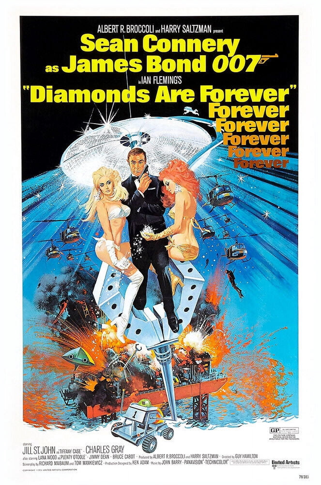 POSTER 007 Diamonds Are Forever Movie Premium POSTER MADE IN USA-12x18 ...