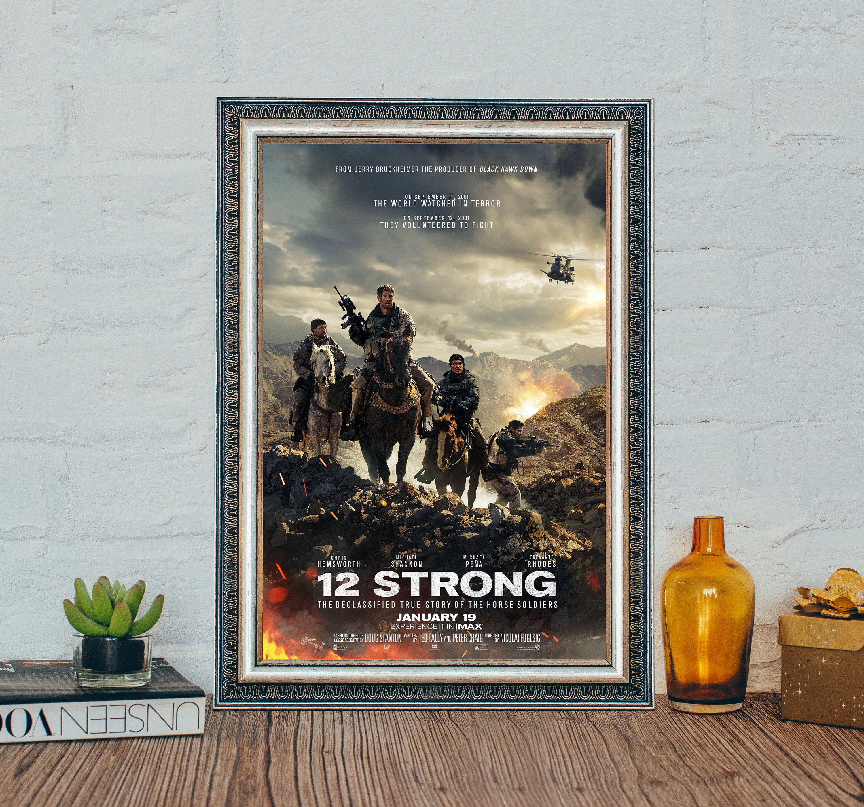 POSTER 12 Strong Movie Poster, 12 Strong (2018) Classic Vintage Movie ...