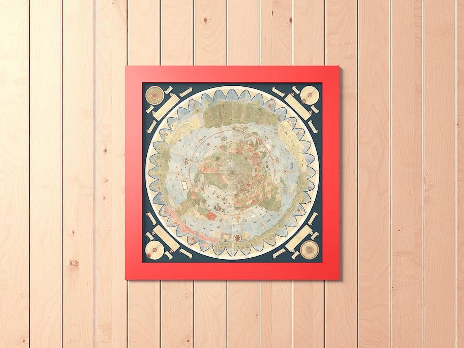 POSTER 1587 Largest Early World Map, Old Map of the World, Flat Map of ...