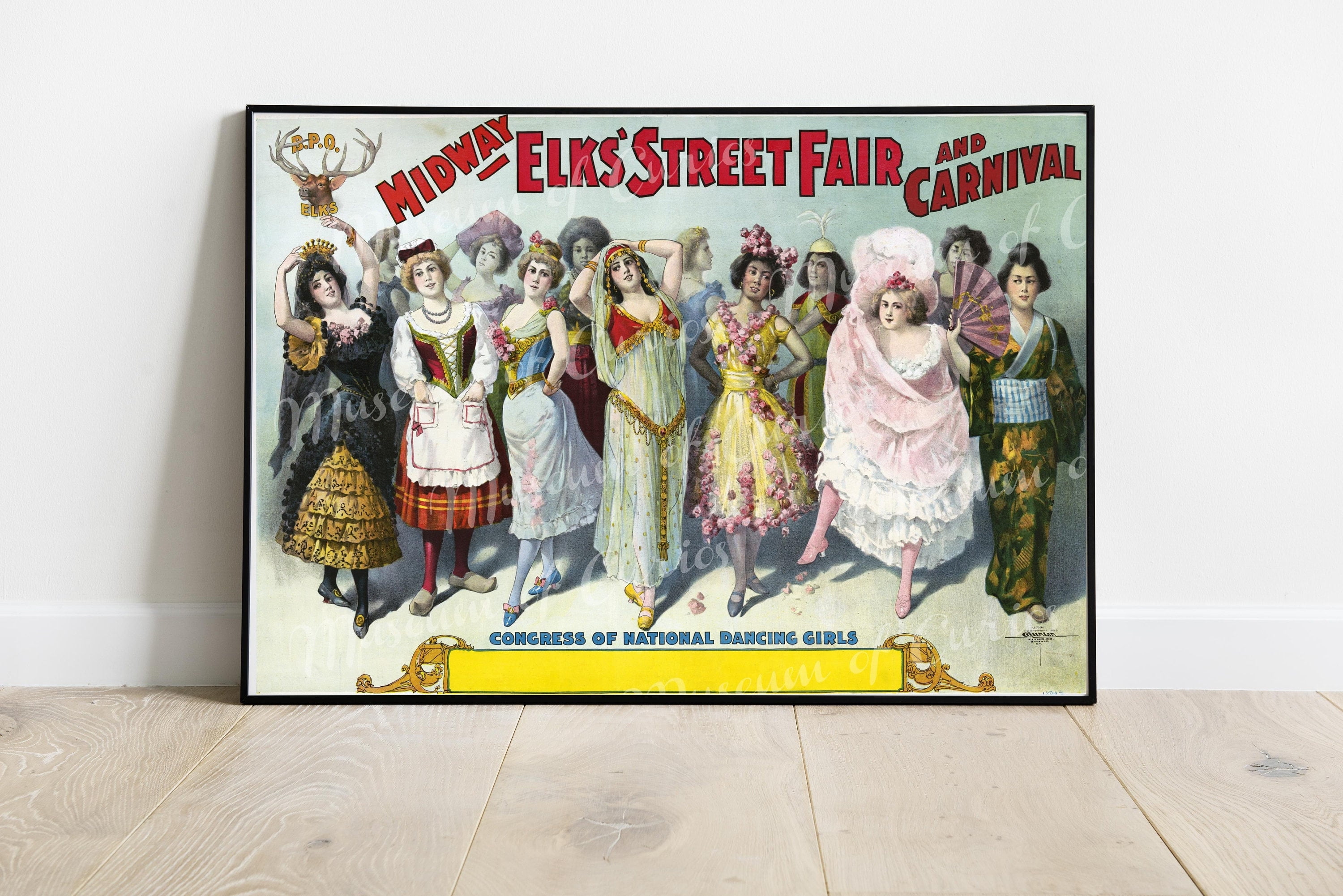 POSTER 1899 Congress of National Dancing Girls, Street Fair, Carnival ...