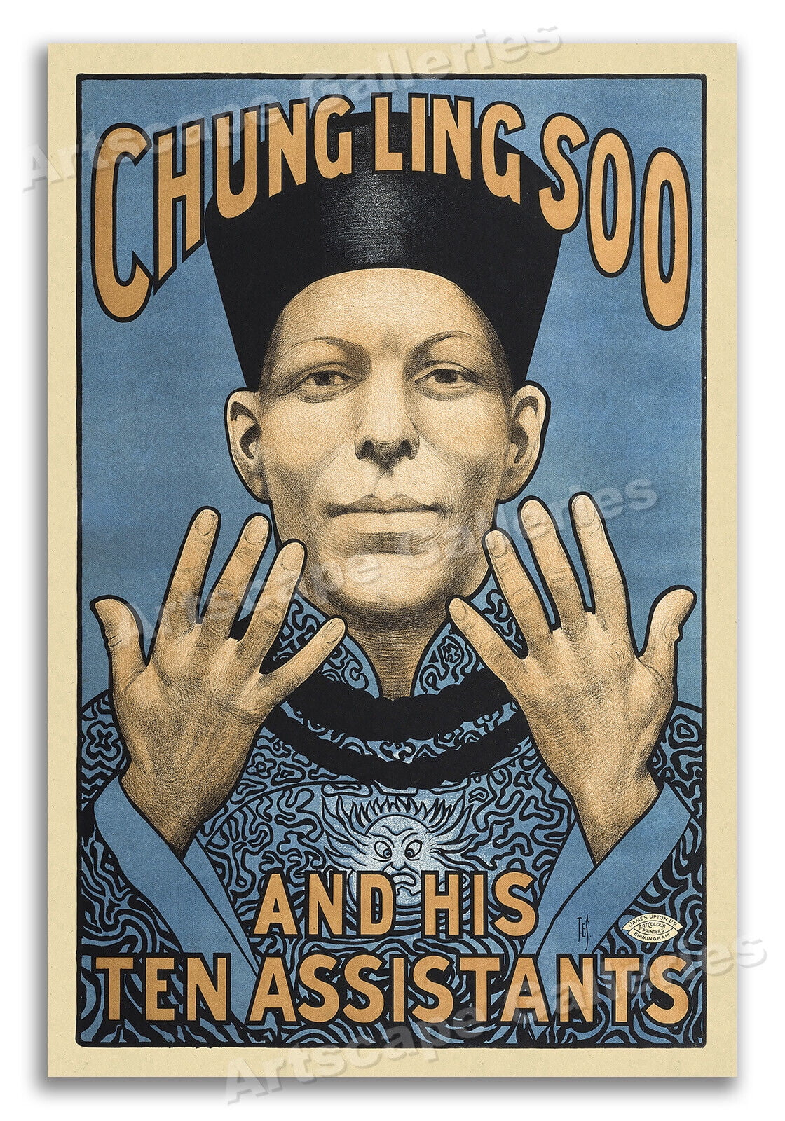 POSTER 1908 Chung Ling Soo and His Ten Assistants - Vintage Magic ...