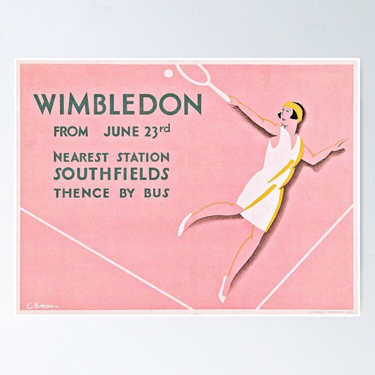 Poster 1930 Wimbledon Championships Advertising - Unframed Poster ...