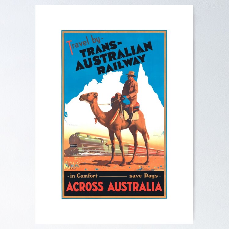 Poster 1933 AUSTRALIA Trans Australian Railway Travel - Unframed Poster ...