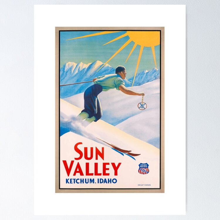 POSTER 1940 Sun Valley Union Pacific POSTER UNFRAMED, 8x12 - Walmart.com