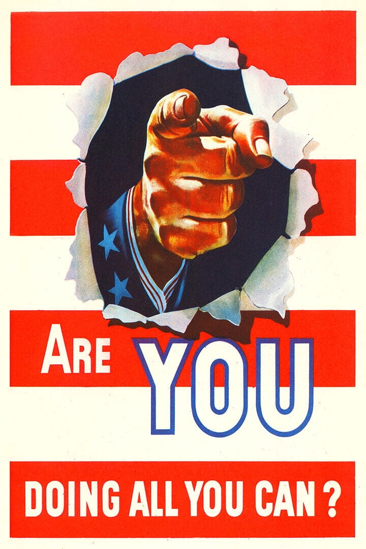 POSTER 1942 Are You Doing All You Can? Ww2 War Morale Wall Art Home ...