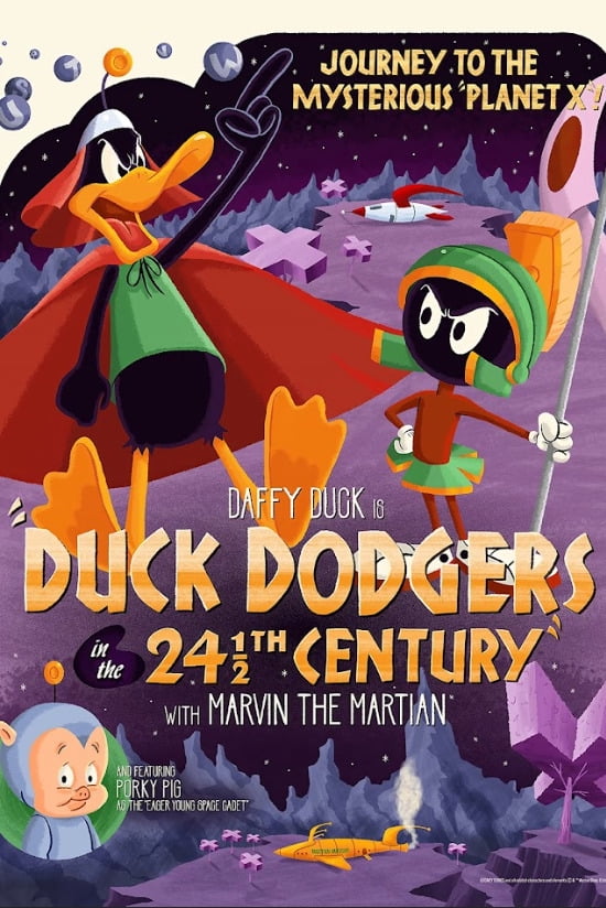 POSTER 1953 Duck Dodgers in the 24½th Century Poster| Classic Animated ...