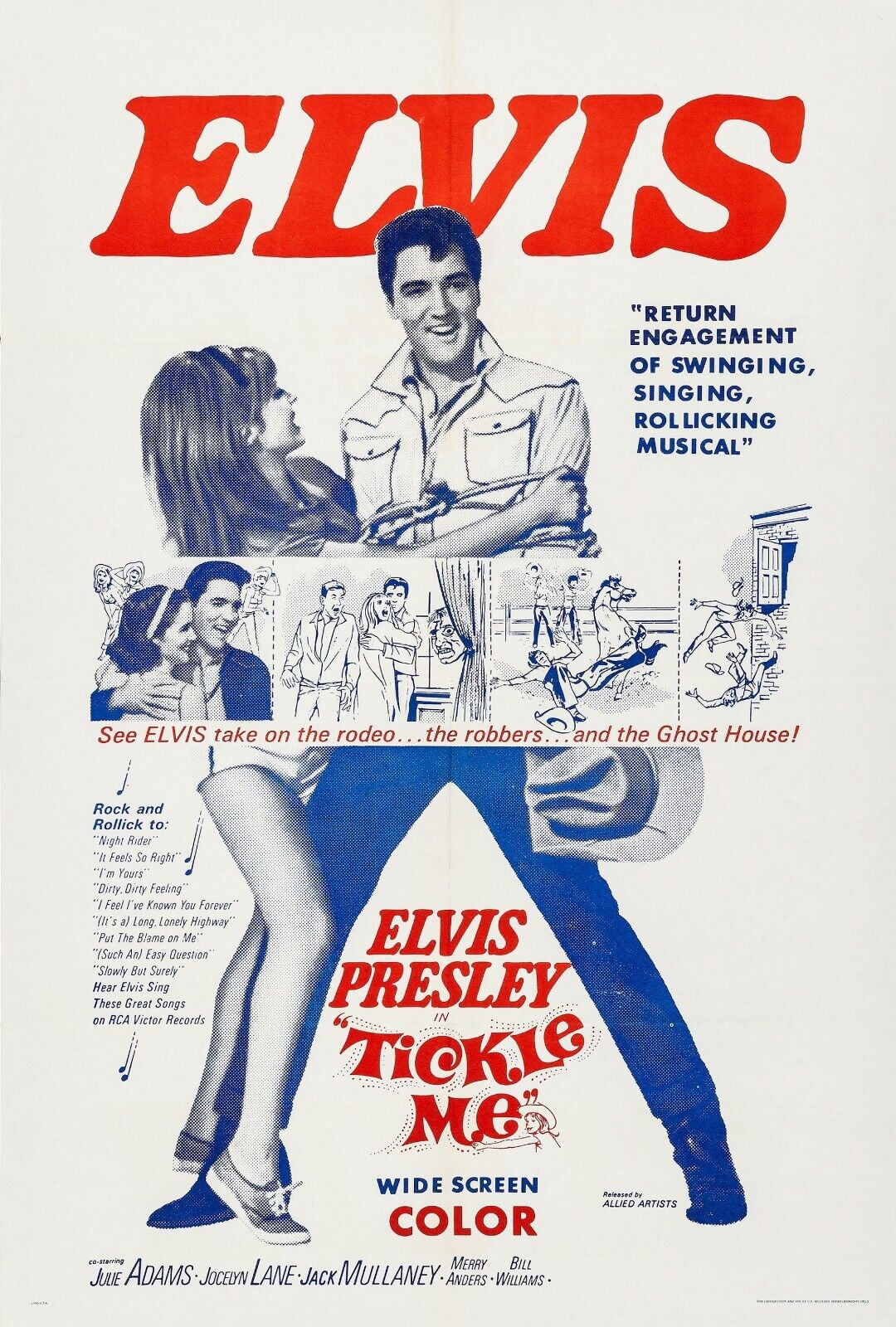POSTER 1965 Tickle Me Movie Poster Elvis Presley Julie Adams Jocelyn ...