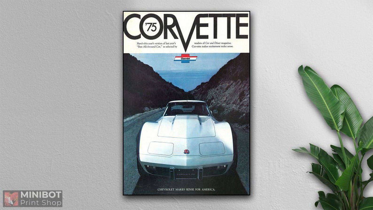 POSTER 1975 Chevrolet Corvette Car Advertising Vintage Poster - Art ...
