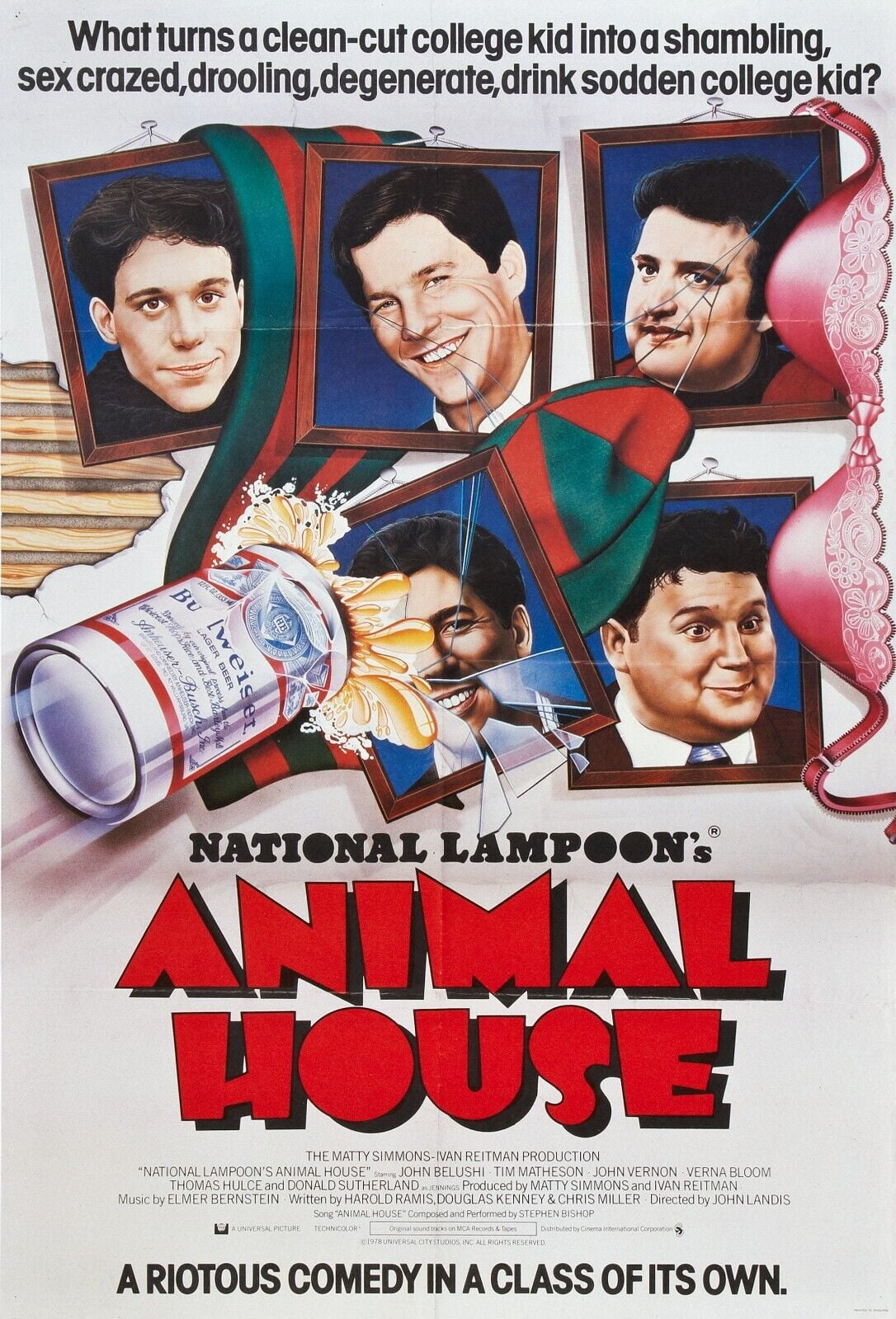 POSTER 1978 National Lampoons Animal House Movie Poster Bluto John ...