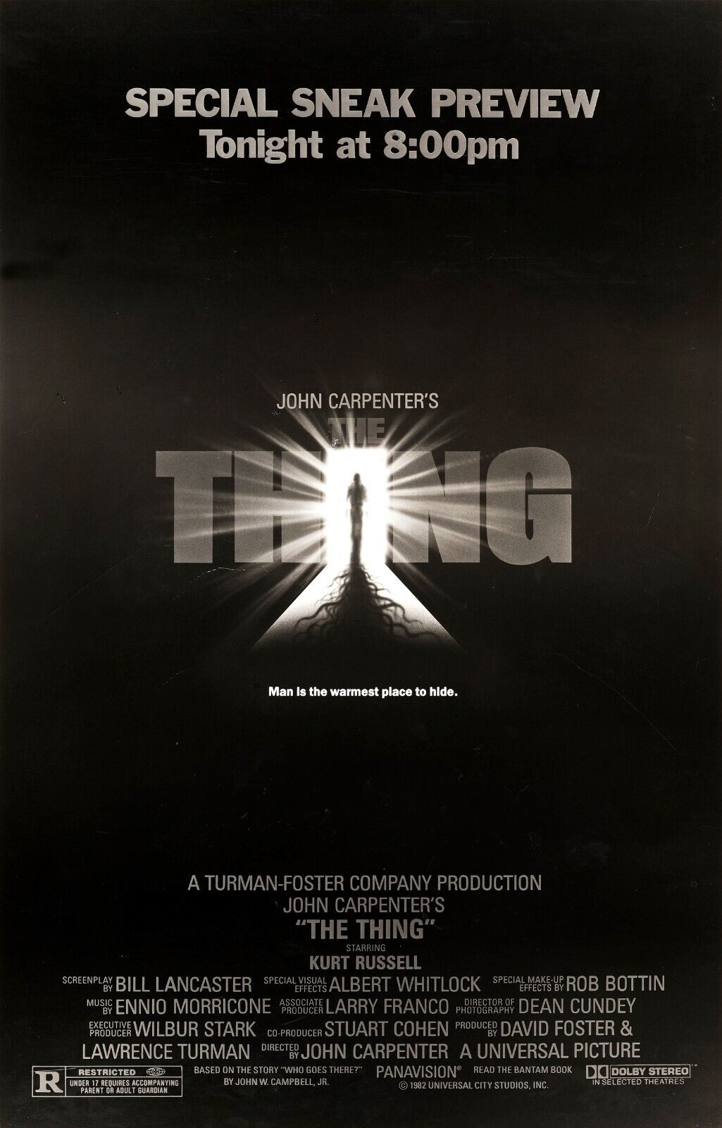 POSTER 1982 The Thing Movie Poster Kurt Russell Alien RJ MacReady Childs 🍿-8x12-UNFRAMED ...