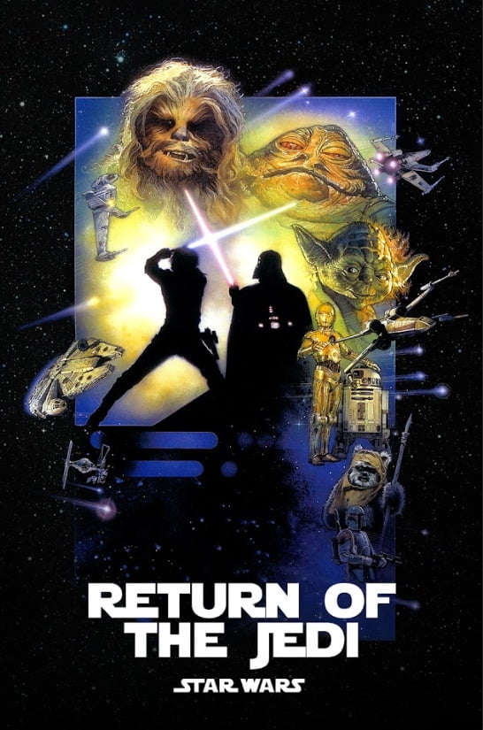 POSTER 1983 Return of the Jedi Movie PosterIconic Star Wars Sci-Fi Film ...