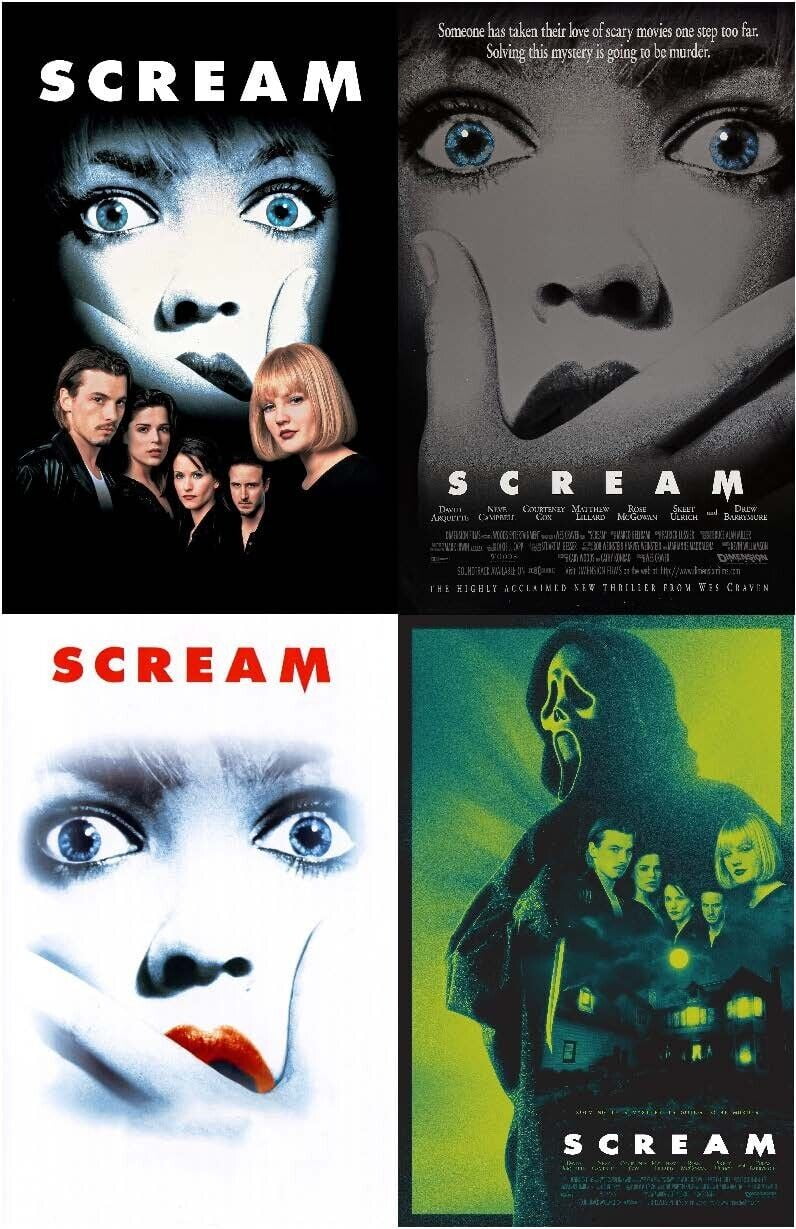 POSTER 1996 Scream Set Of 4 Movie Posters Sidney Prescott Ghostface ...