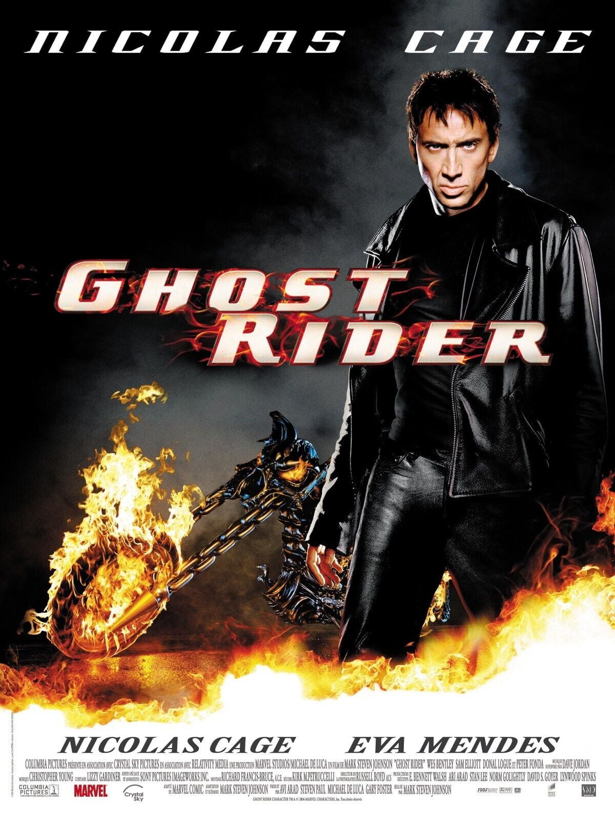 POSTER 2007 Ghost Rider Movie Poster Nicolas Cage Johnny Blaze Eva ...