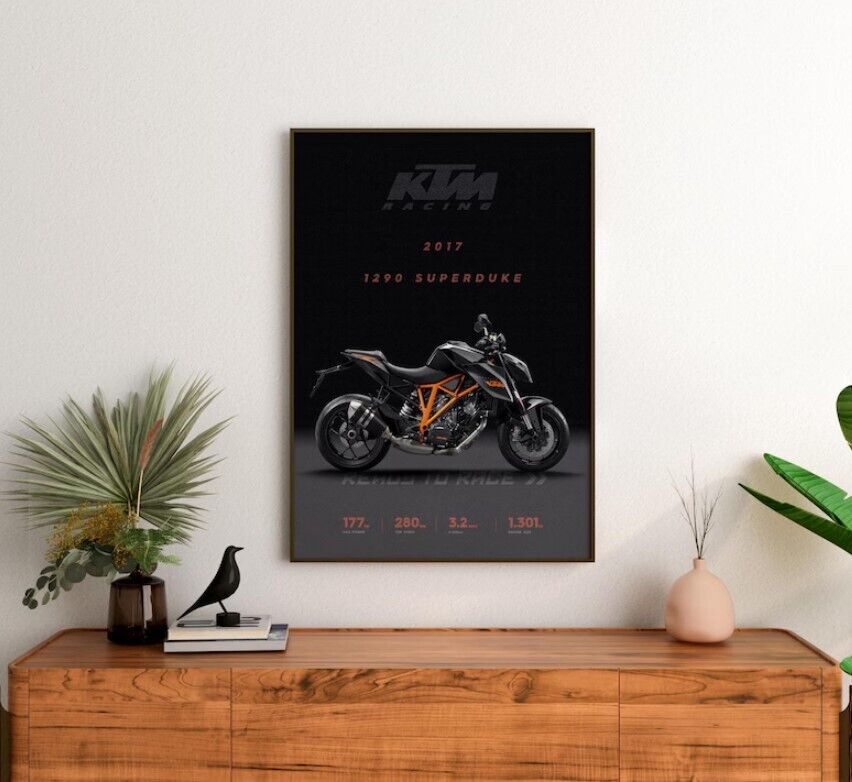 POSTER 2017 KTM 1290 Super Duke Poster | Naked Bike Art Print-12x18 ...