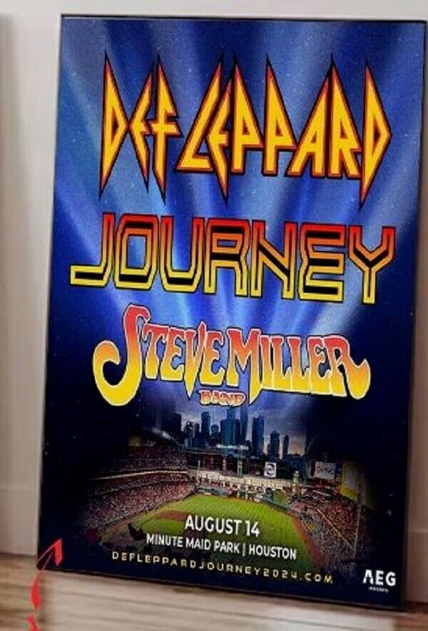 POSTER 2024 Def Leppard And Journey Summer Stadium Tour Poster-12x18 ...
