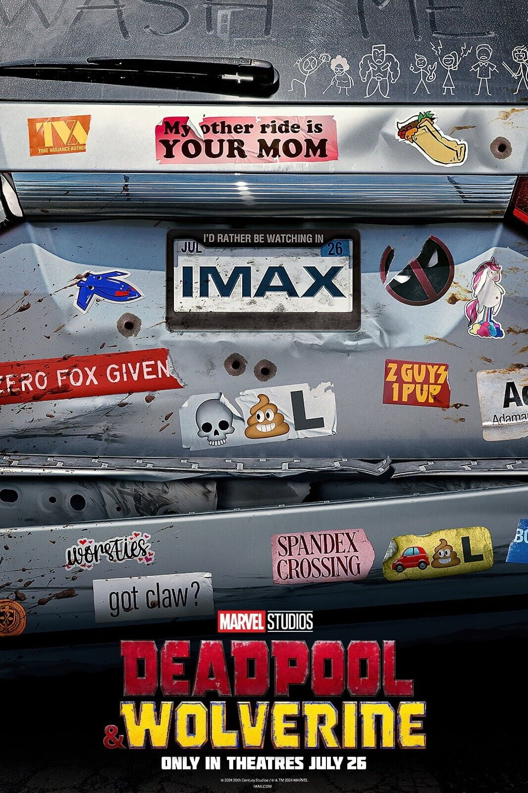 POSTER 2024 Marvel Deadpool And Wolverine Movie Poster Ryan Reynolds ...