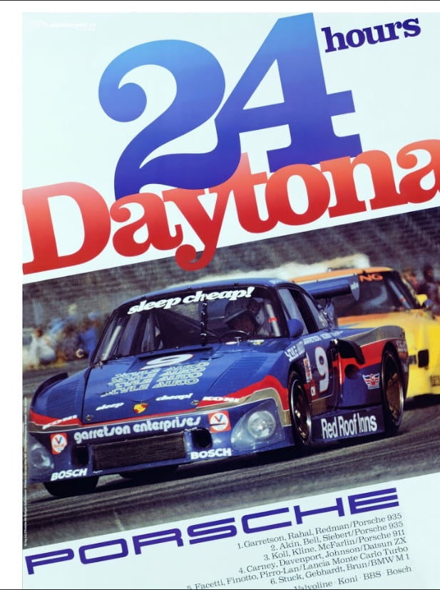 POSTER 24 Hours Daytona Car Racing Poster– Iconic Motorsport Art ...