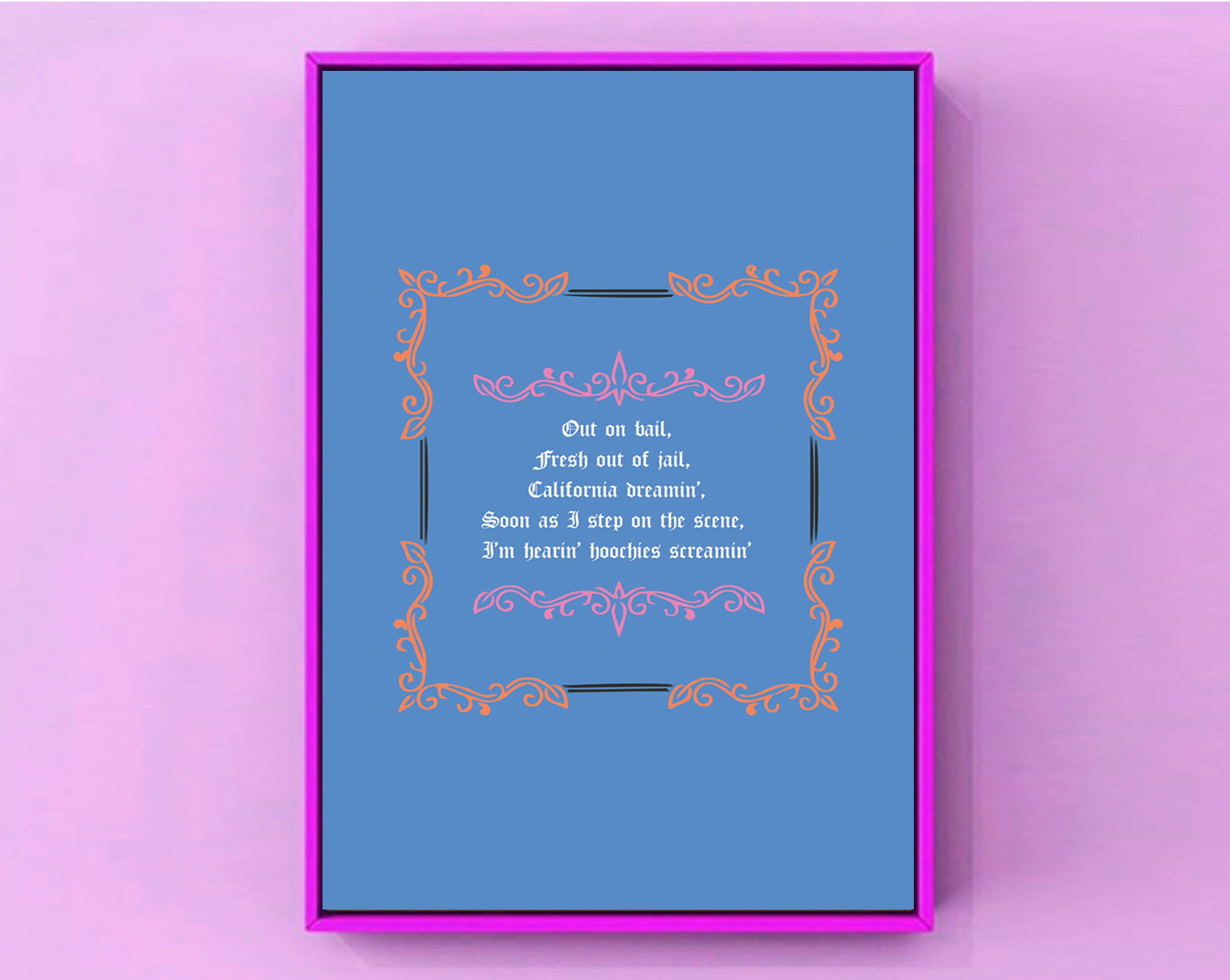 POSTER 2Pac Poster - Tupac Print - California Love Lyrics - 2Pac Fan ...