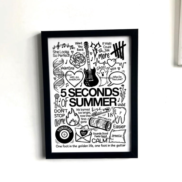 5 Seconds Of Summer Lyric Art Music | 5 Seconds Of Summer